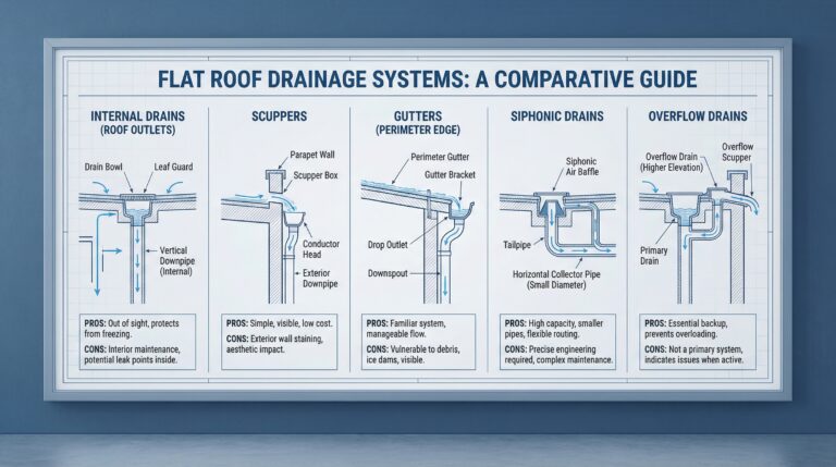 5 Best Flat Roof Drainage Systems: Types, Pros, Cons & Installation ...