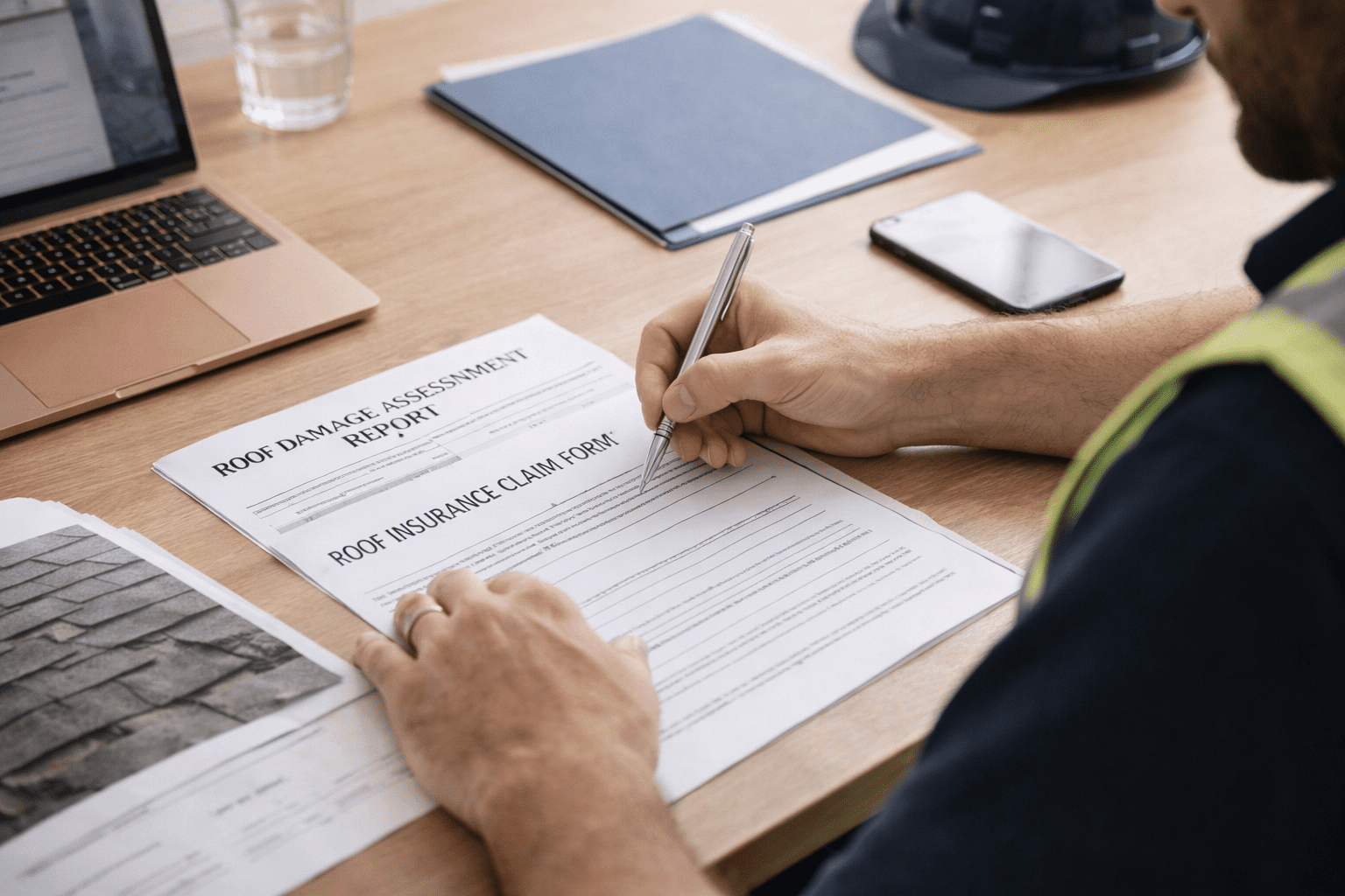 What Is A Desk Adjuster Review For A Roof Claim? | Coastal Roofing
